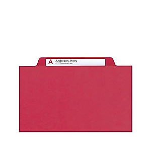 Smead Pressboard File Folder, 1/3-Cut Tab, 1" Expansion, Letter Size, Bright Red, 25 per Box (21538)