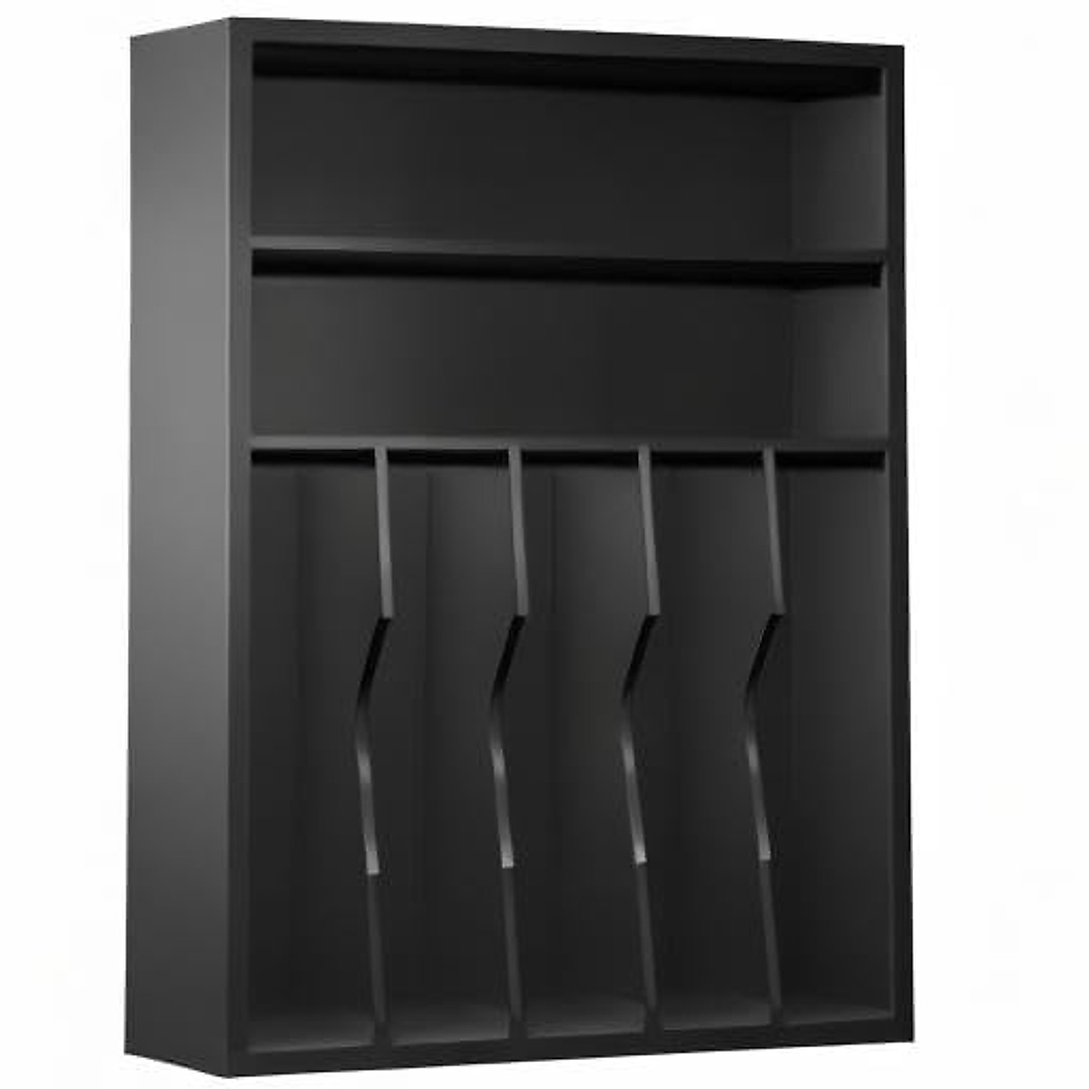 WUSHIZHUHUN Utensil Organizer Silverware Drawer Organizer - 7 Slots Bamboo Silverware Tray For Kitchen Cutlery Office Supplies Makeup Desk Storage Garage Tool Organization W13”x L17” (Black)