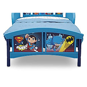 Delta Children Plastic Toddler Bed, DC Super Friends | Batman | Superman | Cyborg | The Flash | Aquaman