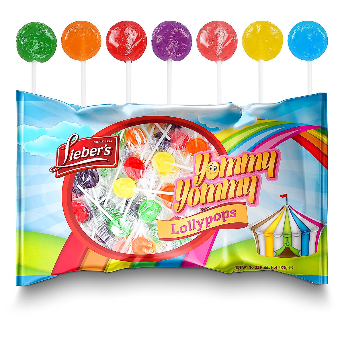 LIEBERS Assorted Candy Lollipops, Bulk Lolly Pops Individually Wrapped, Loli Suckers Party Pack (Lollipops)