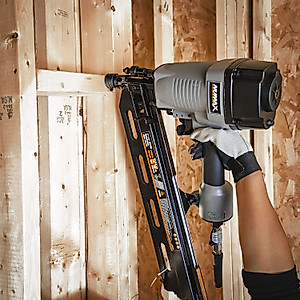 NuMax SFR2190WN Pneumatic 21 Degree 3-1/2" Full Round Head Framing Nailer with Nails (500 count)