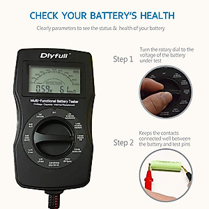 Dlyfull B3 Universal Battery Tester and B2 Battery Tester, 3x AAA batteries Included