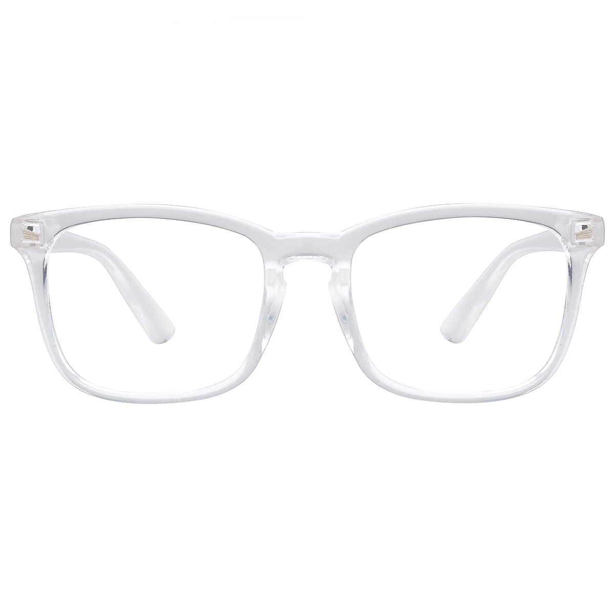 EYLRIM Square Frame Clear Lens Glasses Non Prescription Eyeglasses(A4 Transparent)