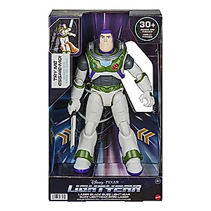 Mattel Lightyear Toys, Talking Buzz Lightyear 12 Inch Action Figure with Motion, Light and Sound, Laser Blade Action