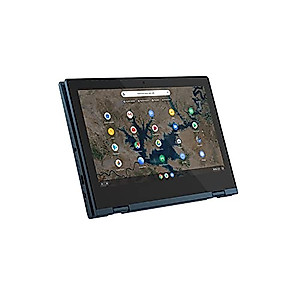 Lenovo Flex 3 2-in-1 Chromebook Laptop, 11.6" HD Touchscreen, Intel Celeron N4020 CPU, 4GB RAM, 192GB Storage(64GB eMMC+128GB Card), WiFi, Bluetooth, Webcam, Chrome OS, Abyss Blue | TGCD Bundle