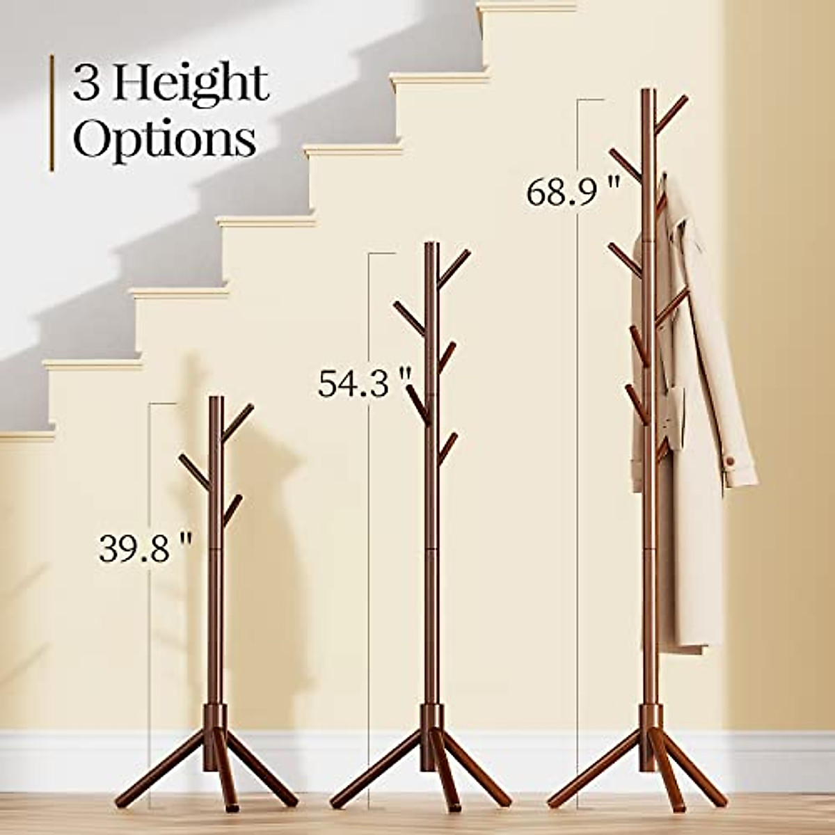 Pipishell Coat Rack and 5 Tier Bookshelf