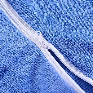 VOCOOL Double Layer Chaise Lounge Pool Chair Cover Beach Towel Fitted Elastic Pocket Won't Slide 85" L x 30" W-Royal Blue