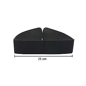 AWOCAN Women Leather PU Elastic Stretchy Corset Cinch Belt Print Retro Cinch Belt Wide Waist Belt (black)