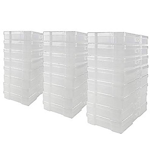 novelinks Photo Case 4" x 6" Photo Storage Boxes - Photo Organizer Cases Photo Keeper Picture Storage Containers Box for Photos - 24 PACK (Clear)