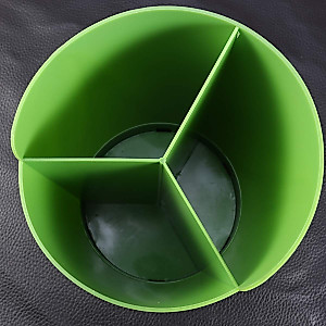 Hemoton Kitchen Utensil Organizer and Drainer,Utensil Holder Caddy Flatware Caddy Cutlery Holder Cutlery Drainer with 3-Compartment(Green)