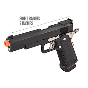 Golden Eagle Steel/Metal Airsoft Hand Gun Hi-Capa 1911 Airsoft Pistol with 6mm BBS and Speed Loader