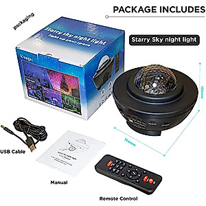 Galaxy Projector, 3 in 1 Star Projector Galaxy Light Projector for Bedroom with Remote Bluetooth Speaker Dynamic Starlight Projector Galaxy Night Light Projector for Kid Adult Birthday Christmas Gift