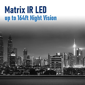 R-Tech 2MP TVI Turret Dome Camera with Matrix IR Night Vision, 4-inch Security Analog Camera, IP 67 Outdoor Weatherproof, Full Metal Housing, 4-in-1 AHD/CVBS/CVI/TVI - 2.8mm Fixed Lens