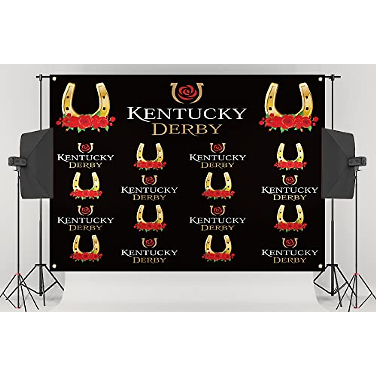 Rainlemon Kentucky Derby Photo Booth Backdrop Churchill Downs Run for The Roses Party Photography Background Decoration (7ft*5ft)
