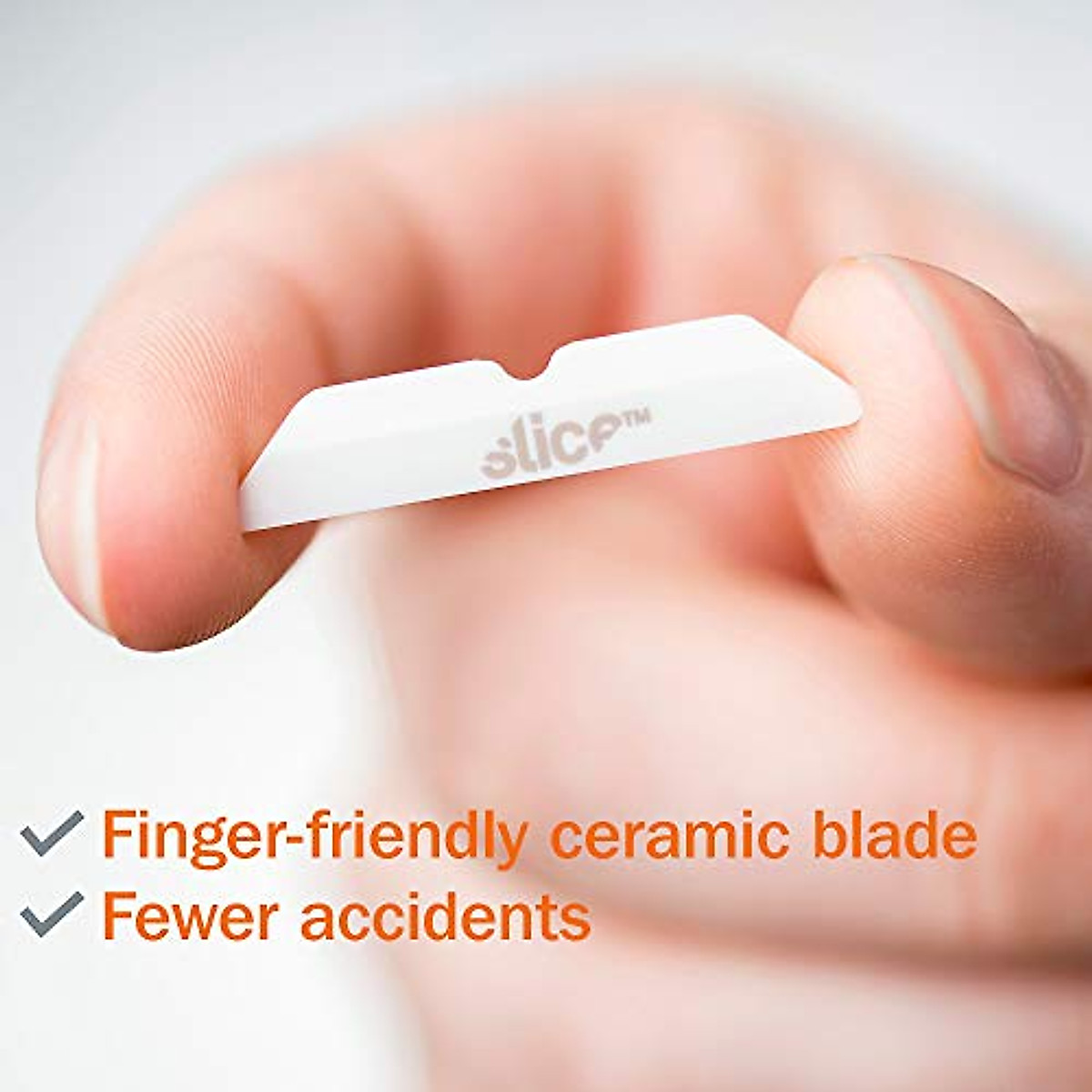 Slice 10404 Replacement Blade, Ceramic, Finger Friendly, Rounded Tip, Lasts 11x Longer Than Metal