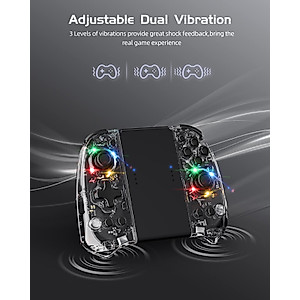 DOYOKY Wireless Game Controller, Bluetooth Controller for PC/Android/Steam/Switch, PC Controller with LED Backlight, Gamepad with Turbo/6-Axis Gyro/Dual Motors (with Phone Bracket)