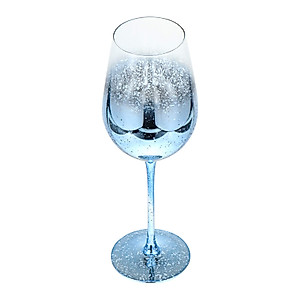 NUOBESTY Glass Wine Goblet Wine Flutes Starry Pattern Water Glasses Banquet Cocktail Cups Red Wine Goblets Drinking Cup for Bar Home Wedding Party Banque