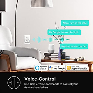 Kasa Smart KP125P2 Plug Mini 15A, Apple HomeKit Supported, Smart Outlet Works with Siri, Alexa & Google Home, No Hub Required, UL Certified, Scheduling, Timer, 2.4G WiFi Only, 2-Pack, White