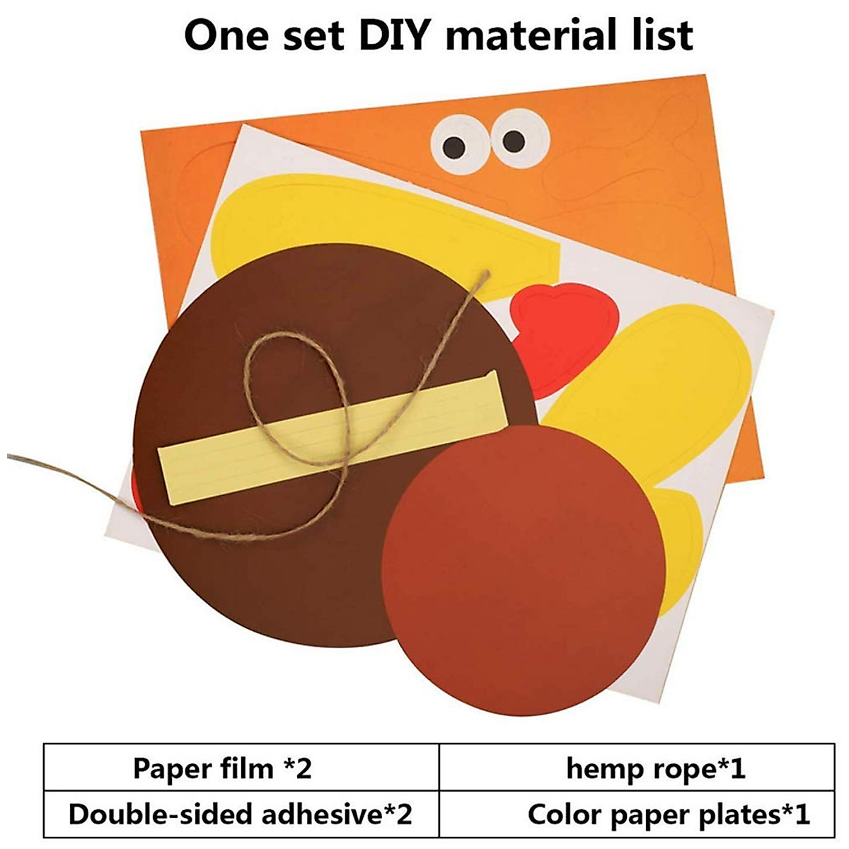 Turkey Craft Kits Thanksgiving & Autumn |Thankful Turkey Making Kit |DIY Festive Fall Thanksgiving Party Game |Door Hanging Ornament Decoration Supplies for Kids and Adults (5 Set Hanging)