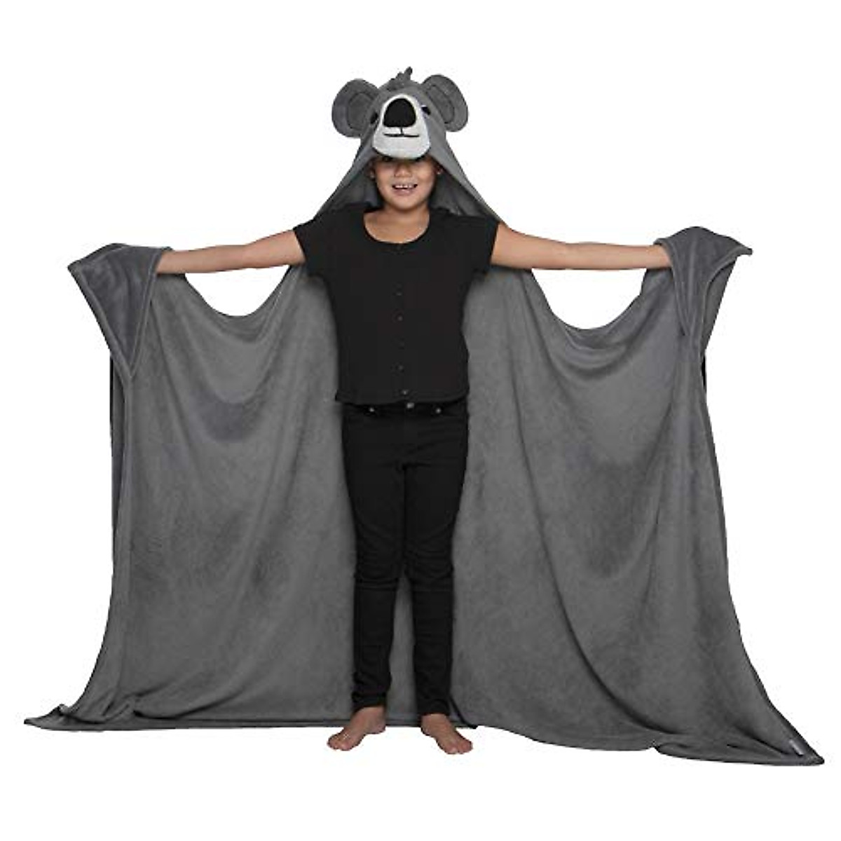 FUNZIEZ! Hooded Koala Plush Blanket - Wearable Throw for Kids - Unisex Children's Blanket