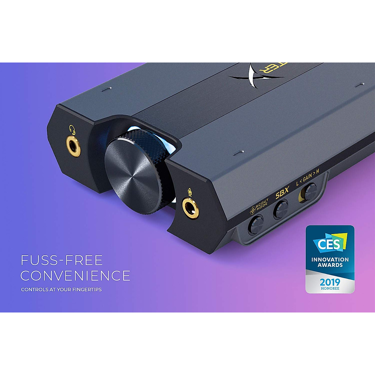 Sound BlasterX G6 Hi-Res 130dB 32bit/384kHz Gaming DAC, External USB Sound Card with Xamp Headphone Amp, Dolby Digital, 7.1 Virtual Surround Sound, Sidetone/Speaker Control for PS4, Xbox One