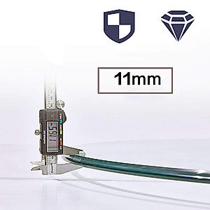 Kitchen Lazy Susan Turntable with Aluminum Base , Round Table Service Tray, Heavy Duty Non-Skid, Large Glass Turntable，Thick: 10mm