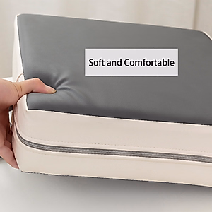 Eiury Toddler Dining Table Booster seat, PU Washable Waterproof Double seat Belt Non-Slip Bottom Booster seat for Dining Toddler, Portable Travel Increase Cushion