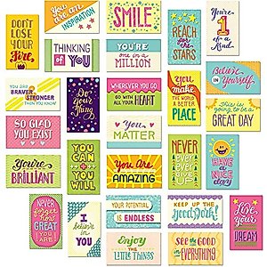 Youngever 300 Pack Motivational Quote Cards, 100 Unique Inspirational Designs Cards, Business Card Sized Encouragement Cards, Gifts for Employees, Thinking of You Gifts, Appreciation Cards
