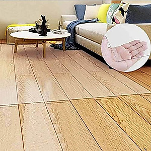 Clear PVC Desk Chair Mat 2mm Area Rug Runners for Hallways,Carpet Protector for Hardwood Floors,Clear Entrance Floor Runner Protector,Computer Chair mat, 60/80/100/120/140cm Wide,100-600cm Length for