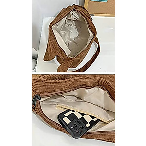 Corduroy Messenger Bag Hobo Bag for Women Large Capacity Shoulder Bag Handbags Chic Stylish Crossbody Bag Tote Bag
