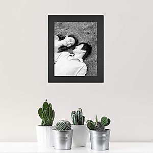 MCS Studio Gallery 8x10 Picture Frame Black Woodgrain, Vertical & Horizontal Wall Hanging & Easel for Tapletop Display, Rectangle Photo Frame for Photos, Posters & Art Prints (1-Pack)