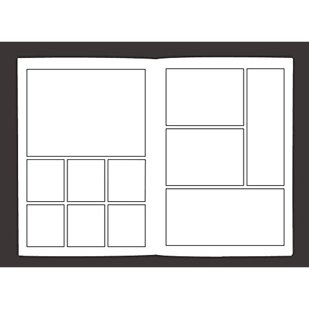 Blank Comic Book: Variety of Templates, 2-9 panel layouts, draw your own Comics