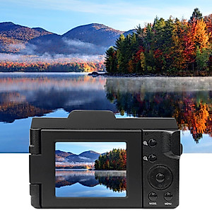 1080p Camera Digital Camera for Photography, Mini Vlogging Camera with 2.4 Inch HD Large Screen, 16x Digital Zoom, Detachable Lens, Built-in Microphones, Cool Stuff, Travel Essensials