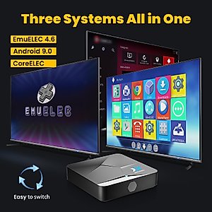 Bearway Super Console x2 Retro Game Console with 60,000+Classic Games for TV, Video Game Console with 60+Emulators,Plug& Play Gaming System EmuELEC4.6&Android TV 9.0, 2 Wireless Controllers(256G)