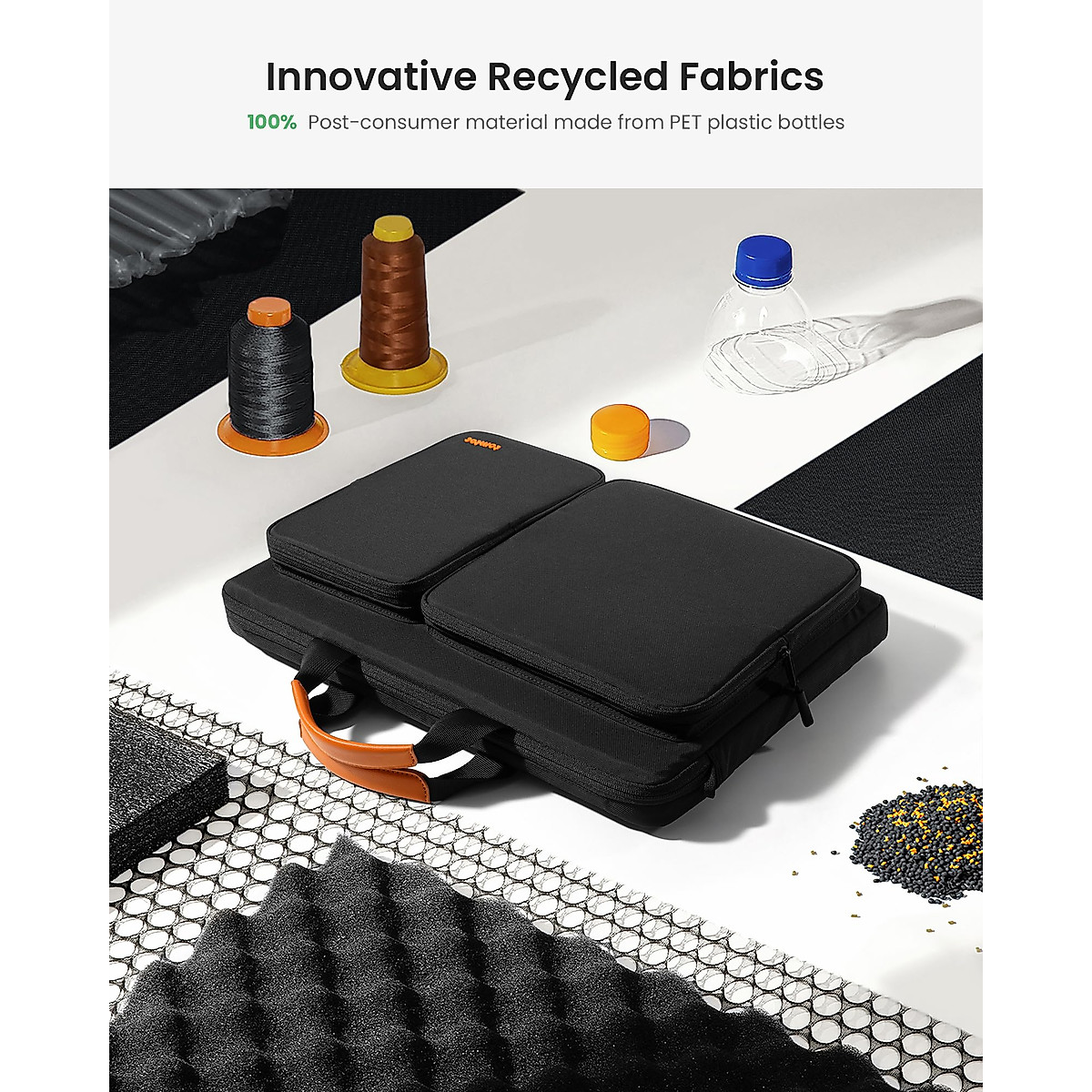 tomtoc 360 Protective Laptop Shoulder Bag for 15 Inch New MacBook Air M3/A3114 M2/A2941 2024-2023, 15 Inch Microsoft Surface Laptop 6/5, Water-Resistant Accessory Case for MacBook Pro A1990 A1707