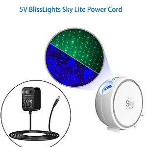 for BlissLights Sky Lite Power Cord 5V AC Adapter for LED Laser Star Projector Galaxy Lighting Nebula Lamp Charger Replacement