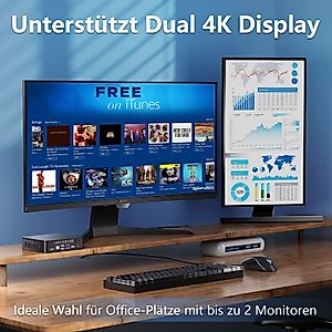 Intel NUC 11, NUC11ATKC4 Mini PC with Quad-Core Celeron N5105, Versatile Mini Computers 8GB DDR4 RAM & 256GB SSD - Support HDMI Dual 4K UHD/Bluetooth v5.2/Windows 11 Pro preinstalled