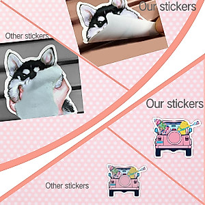 Pterosauria 100 PCS Preppy Stickers Pink Vinyl Waterproof Matte Modern Cartoon Stickers Pack for Bumper, Laptop, Water Bottle, Car, Phone, Hard hat
