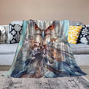 JHION Fantasy Bird Blanket, Fleece Flannel Cozy Throw Blankets, Breathable Lightweight Warm Bed Blanket All Season Blanket for Couch Bed Sofa 50"x60"
