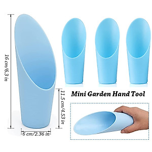 AKOAK 3 Pcs Garden Meat Tools Plastic Cups and Buckets Mini Garden Tools Plant Potting Shovels Flower Pot Spoon Potting Tools for Meat Miniature Garden Plant Care (Random)