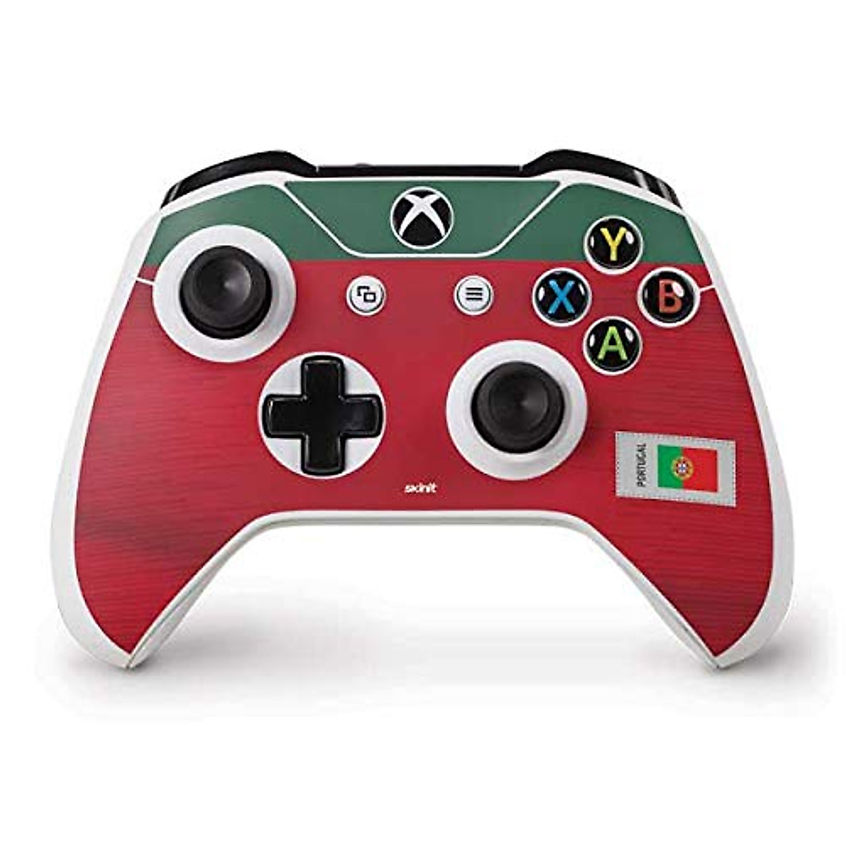 Skinit Decal Gaming Skin Compatible with Xbox One S Controller - Originally Designed Portugal Soccer Flag Design