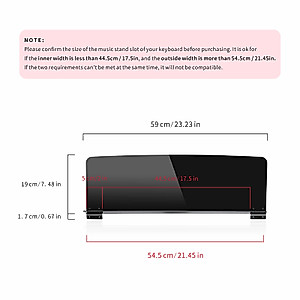 ATNEDCVH Sheet music stand compatible with Yamaha P85 P95 series electronic piano keyboard (Black)