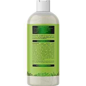 Tea Tree Shampoo with Scalp Scrubbers - Hair Shampoo Brush and Silicone Scalp Exfoliators Made with Recycled Wheat Straw - Tea Tree Oil Shampoo Set made with Essential Oils for Hair and Scalp Care