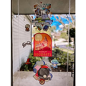 Conquest Journals Harry Potter Dreaming of Hogwarts Window Clings, Over 40 Individual Window Clings Celebrating Hogwarts, Reusable, No Residue