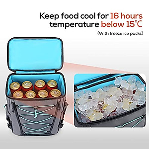 TOURIT Backpack Cooler Leakproof Insulated Cooler Backpack Large Capacity Lightweight Soft Cooler Bag for Men Women to Picnics, Camping, Hiking, Beach, Park or Day Trips