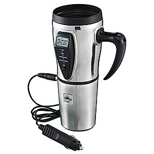 Heated Smart Travel Mug with Temperature Control - 16 ounce- 12V - Stainless Steel