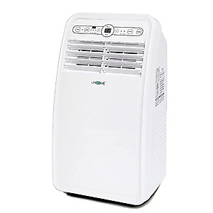 Uhome Portable Air Conditioner, 8000 BTU Compact AC Unit with Cooling, Dehumidifier, Fan, Remote Control and Window Mount Kit Included, White