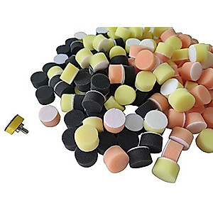 SHINA 150pcs 1 Inch 25mm Buff Polishing Polisher Pad Kit with 1pc M6 Backer Plate for Car Polisher
