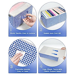 MULISOFT Drawer Organizers for Clothing, 2 Pack Underwear Drawer Organizer Clothes, 10 Grids Clothes Organizer for Folded Clothes,Wardrobe Clothes Organizer for Jeans,Pant,Sweaters,T-Shirt,Underwear
