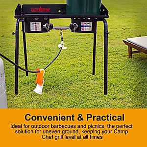 LS'BABQ Adjustable Leg Levelers-Accessories for Camp Chef Explorer Stoves,Expedition Grill,Set of 4